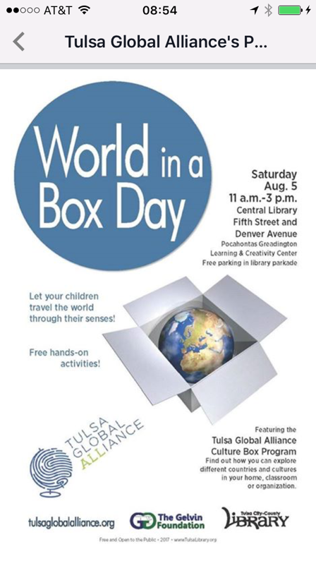 2017 0805 World in a Box! - Alliance Française de Tulsa